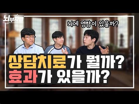 정신과 의사들이 상담치료에 대한 환상 궁금증을 해결해 드립니다 상담이 정말 효과가 있을까 정신과의사 뇌부자들