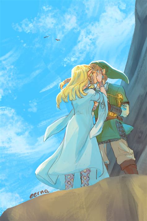 Legend Of Zelda Skyward Sword Link And Zelda Kiss