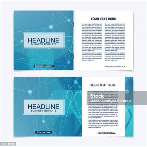광장 안내 책자에 대 한 서식 파일이입니다 책자 커버 프레젠테이션입니다 비즈니스 과학 기술 설계도 서 레이아웃입니다 과학적인 분자 배경 0명에 대한 스톡 벡터 아트 및 기타