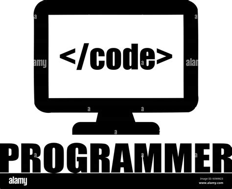 Programmer With Icon Stock Vector Image And Art Alamy
