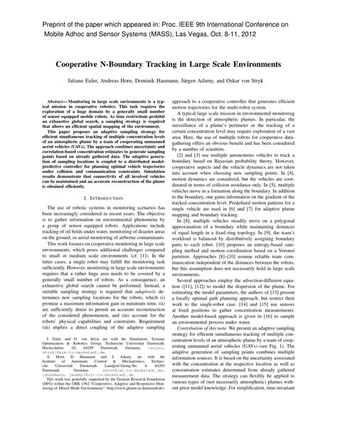 Pdf Cooperative N Boundary Tracking In Large Scale Environments