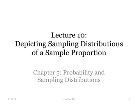 Sampling Distribution Of A Sample Proportion