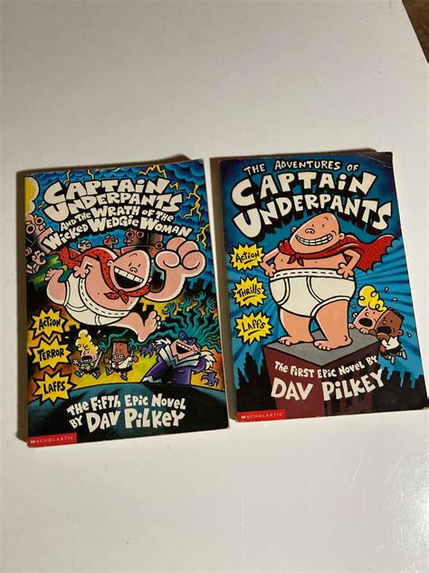 The Adventures Of Captain Underpants By Dav Pilkey Paperback Book Set