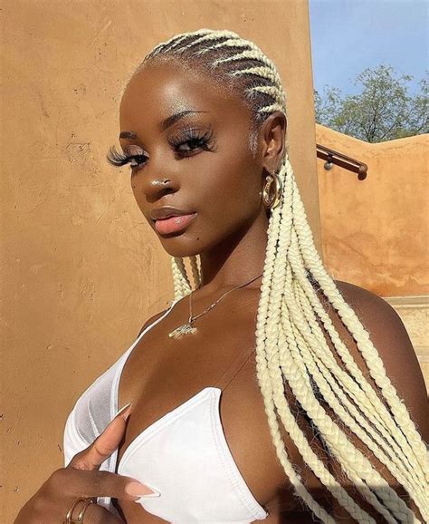 Blonde Feedin Braids Feedin Braids Braids For Black Women Blonde