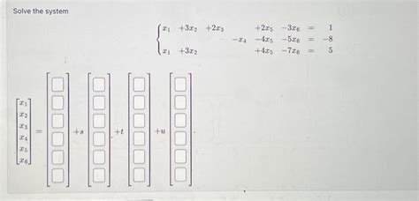 Solved Solve The System Chegg