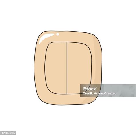 전등 스위치를 켜고 끄는 만화 평면 그림 고립된 아이콘에 대한 전기 개념입니다 가정 생활에 대한 스톡 벡터 아트 및 기타 이미지 가정 생활 가정용 장비 개념 Istock