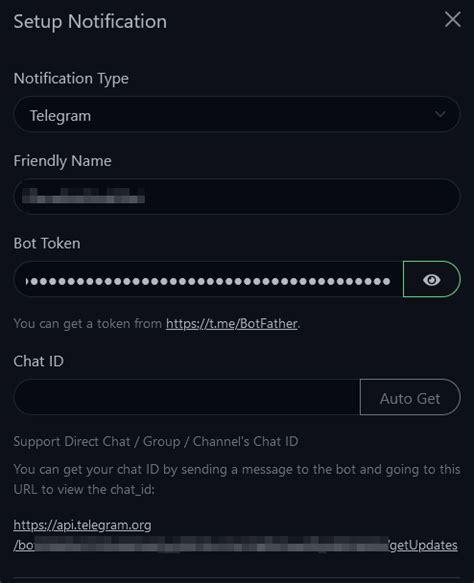 Bug Telegram Bot Token Displayed In Notification Setup View · Issue