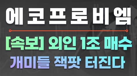 속보 에코프로비엠 에코프로비엠주가 에코프로비엠주가전망 에코프로비엠전망 에코프로비엠분석 에코프로비엠목표가 에코프로