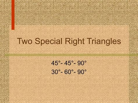 Trigonometric Ratios Of Special Angles Pptx