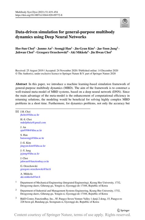 Data Driven Simulation For General Purpose Multibody Dynamics Using Deep Neural Networks