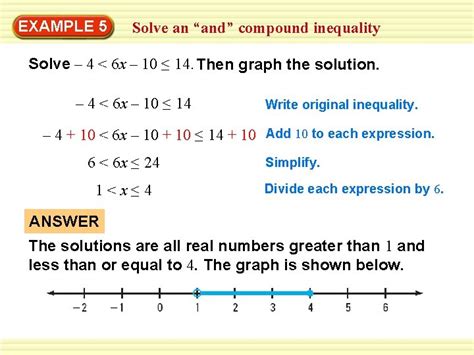 EXAMPLE Solve An And Compound Inequality Solve