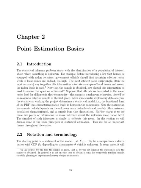 Lectura 2 Point Estimator Basics Pdf Estimator Bias Of An Estimator