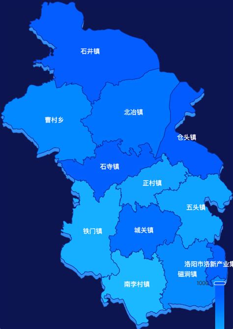 echarts洛阳市新安县地图 visualmap控制地图颜色代码演示 完竣世界