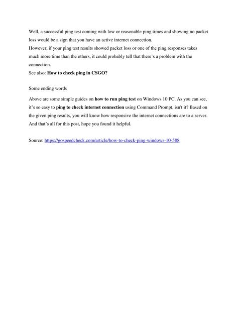 Ppt How To Check Ping Windows 10 Using The Ping Command Check Out