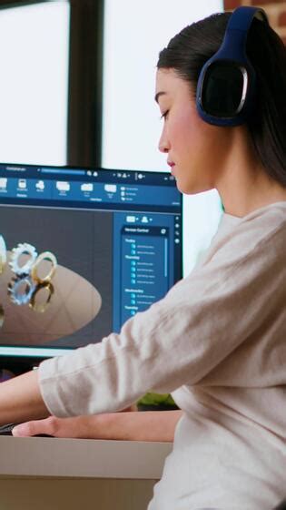 Vertical Asian Professional Engineer Works On Coding Industrial Designs