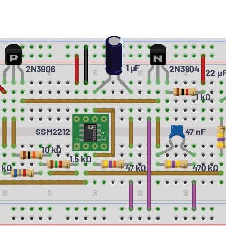 A High Gain Amplifier Breadboard Circuit Download Scientific Diagram