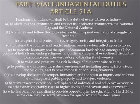 Part Iv A Fundamental Duties Article 51a Pdf
