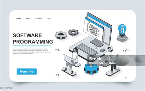 3d 등착 페이지 개요 디자인의 소프트웨어 프로그래밍 개념 개발 팀 프로그램 테스트 및 컴퓨터 프로그램을 최적화하고 사무실에서