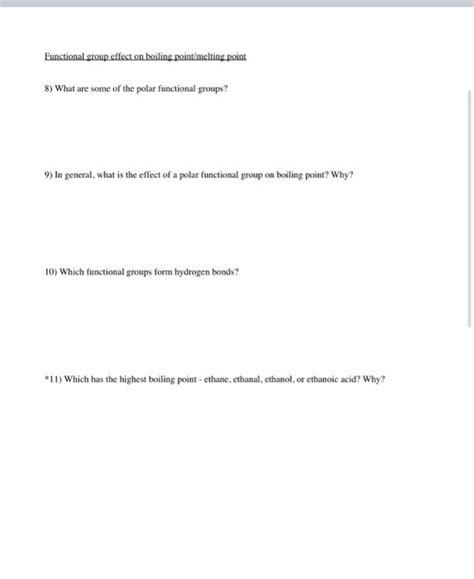 Solved In A Molecule With A Polar Functional Group What Chegg Com