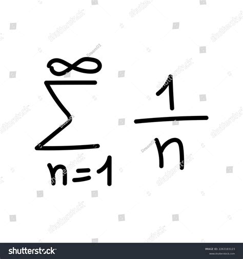 Summation Harmonic Series Formula Mathematics Stock Vector Royalty