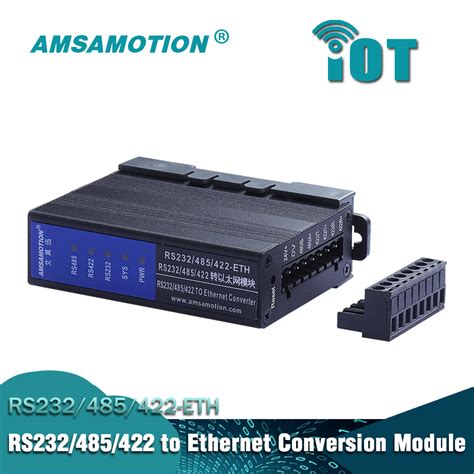 Din Rail Serial Rs232 Rs485 Rs422 To Ethernet Server Module Eth Converter 232 485 422 Eth Signal