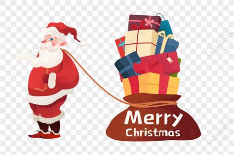 선물을주는 산타 클로스 Png 일러스트 무료 다운로드 Lovepik