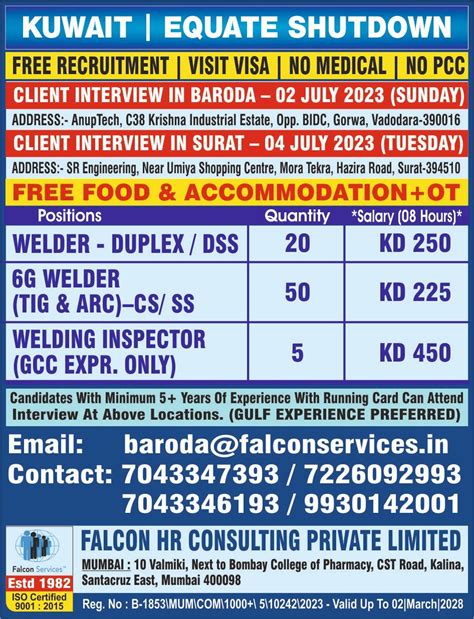 Falcon Services ™ On Linkedin Falconservices Kuwait Equateshutdown