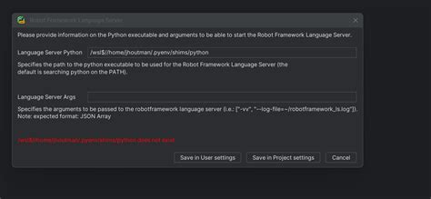 Pycharm Plugin Python On Wsl Not Working Issue Robocorp Robotframework Lsp Github