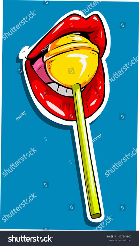 Sexy Lips Candy Vector Illustration Stock Vector Royalty Free