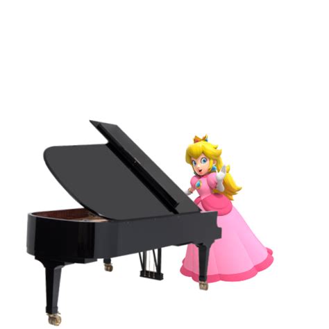 Princess Peach Playing The Piano By Awaluianatic On Deviantart