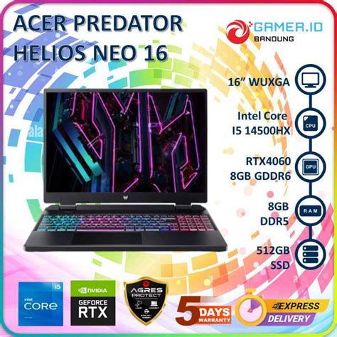 Jual Acer Predator Helios Neo I Hx Rtx Gb Gb Wqxga Di Seller Gamer Id