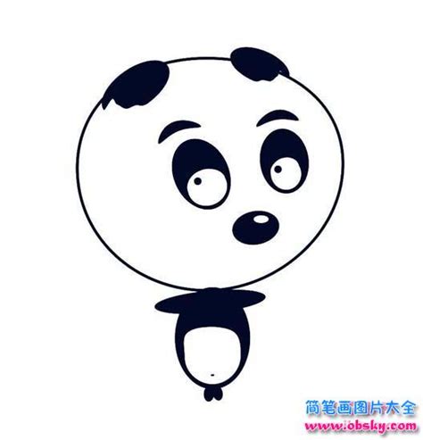 卡通大熊猫简笔画 简笔画大熊猫 儿童简笔画图片大全