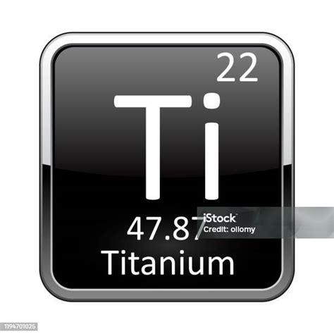 The Periodic Table Element Titanium Vector Illustration Stock