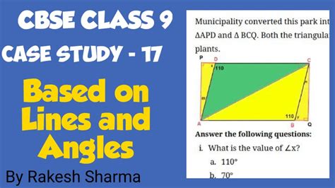 Case Study Questions Class Ix Maths