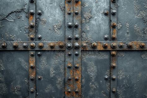 Steel Painted Texture With Rust And Rivets Stock Illustration Illustration Of Hard Texture