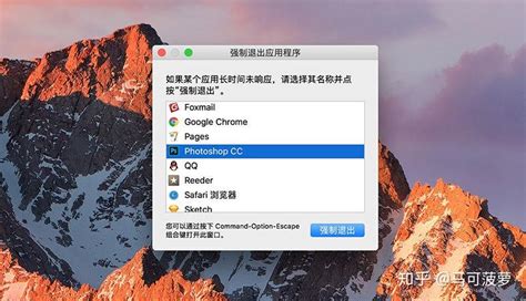 教你如何强制退出mac程序 知乎