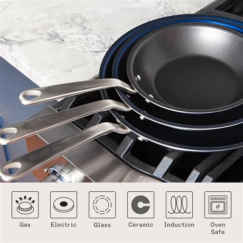 Made In Cookware Non Stick Frying Pan Set 3 Piece Includes 81012
