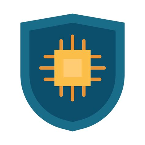 Cyber Security Shield Chip Technology Secure Hacker Icon Download On Iconfinder