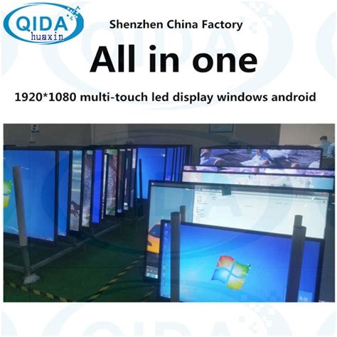 50 55 65 75 86 98 Double System Windows Android Smart Lcd Board LCD Display All In One