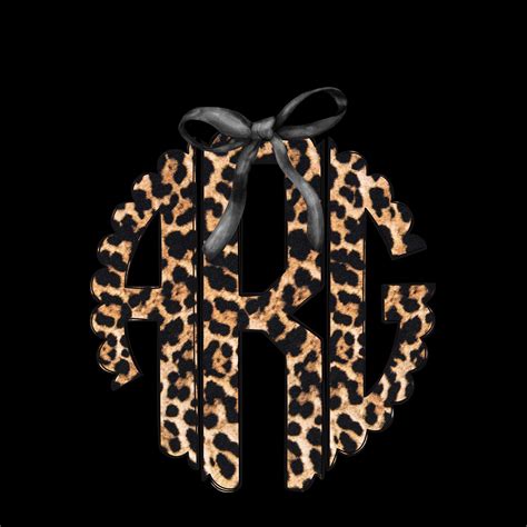 Custom Leopard Monogram Png Etsy