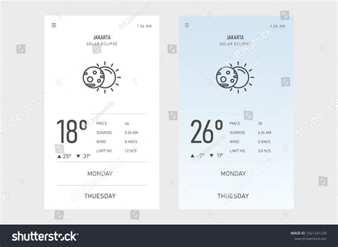 Modern Ui Ux Gui Interface Weather 库存矢量图（免版税）1561241230 Shutterstock