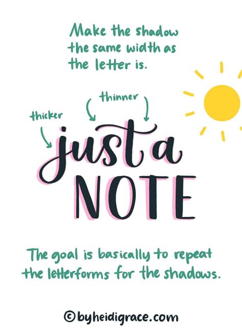 How To Easily Add Shadows To Lettering 9 Ways By Heidi Grace