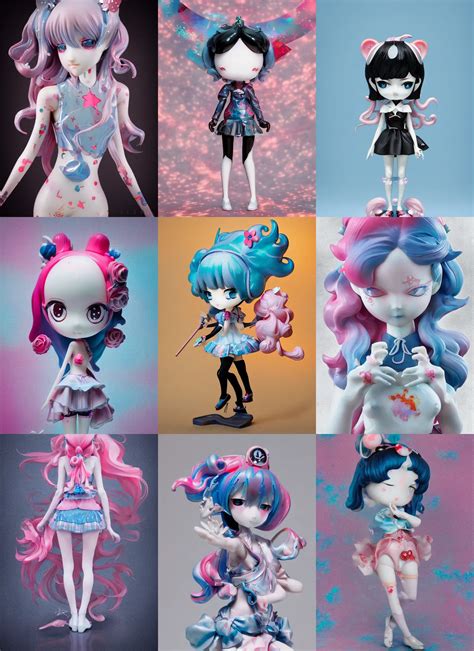 James Jean Isolated Harajuku Magical Girl Vinyl Stable Diffusion