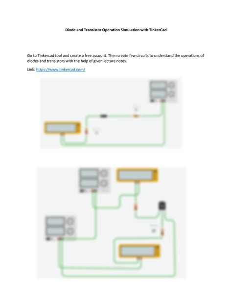 Solution Diode And Transistor Operation Simulation With Tinkercad