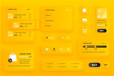 Premium Vector Gui Elements For Shopping Mobile App