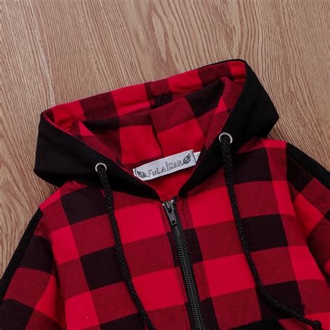 Xmas Рождественские комплекты зимней одежды для маленьких девочек клетчатое пальто на молнии