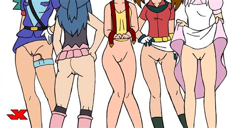 Rule 34 5girls Ass Blue Hair Bottomless Brown Hair Dawn Pokemon