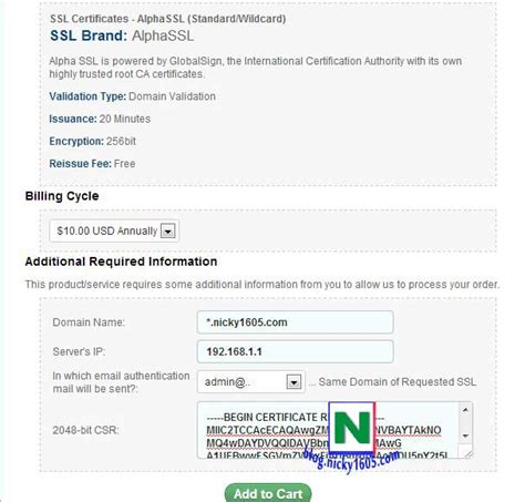 购买alphassl通配符ssl证书 Nicky Blog