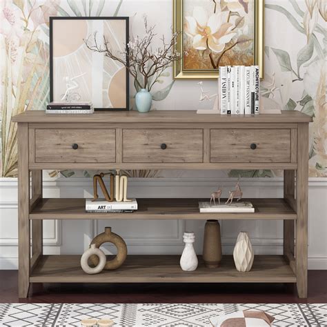 Living Room Console Table With Storage Cabinets Matttroy