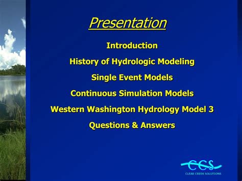 Ppt Hydrologic Computer Modeling Washington Hydrology Society March